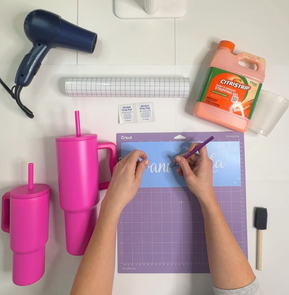 Etched Tumbler Using CitriStrip – Crafty Gal Confessions