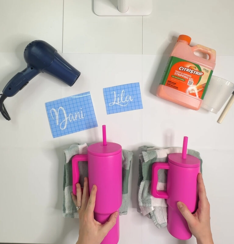 Etched Tumbler Using CitriStrip – Crafty Gal Confessions